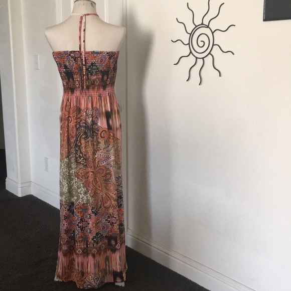 Mlle Gabrielle | Dresses | Mlle Gabrielle Earthy Colors Halter Maxi ...